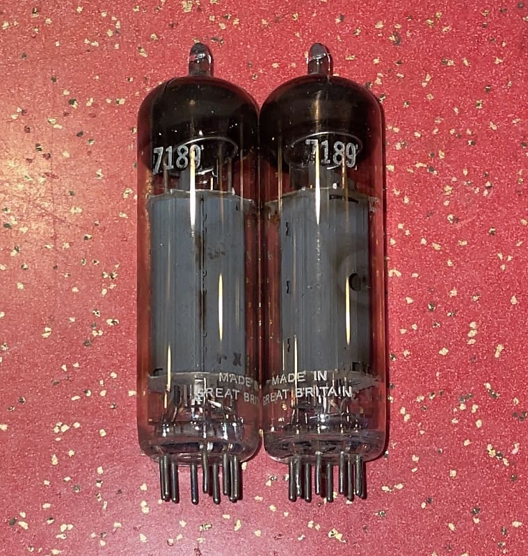 2 Vintage Mullard 7189 Tubes - Made in Great Britain - Tested | Reverb