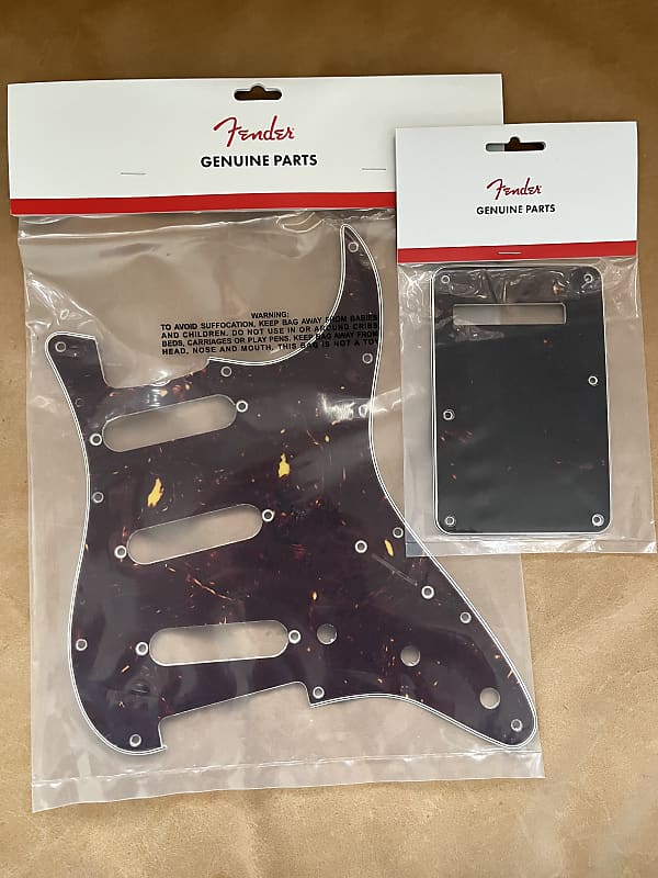 Fender Stratocaster Pickguard Tortoise with matching Tremelo | Reverb