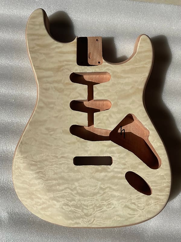 Mahogany Wood Stratocaster Strat Style Guitar Body with Maple | Reverb