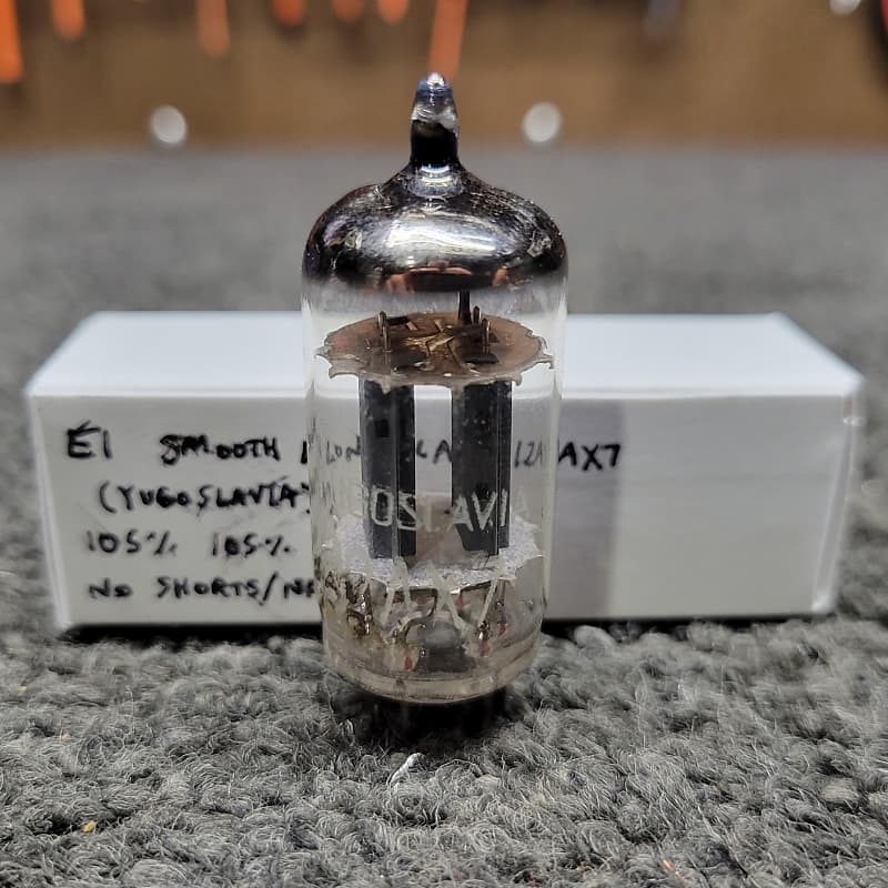 Vintage Ei Smooth Long Plate 12AX7 Tube 105% 105% Telefunken | Reverb