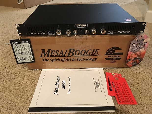 Mesa Boogie 20/20 Dyna-Watt EL-84 Stereo 1U Rack Mount | Reverb