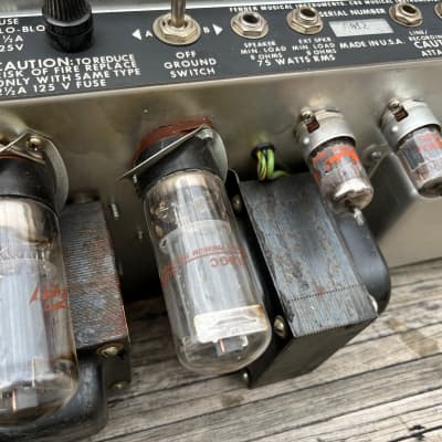 Used Fender 75 Tube Guitar Amp Amplifier Head | Reverb