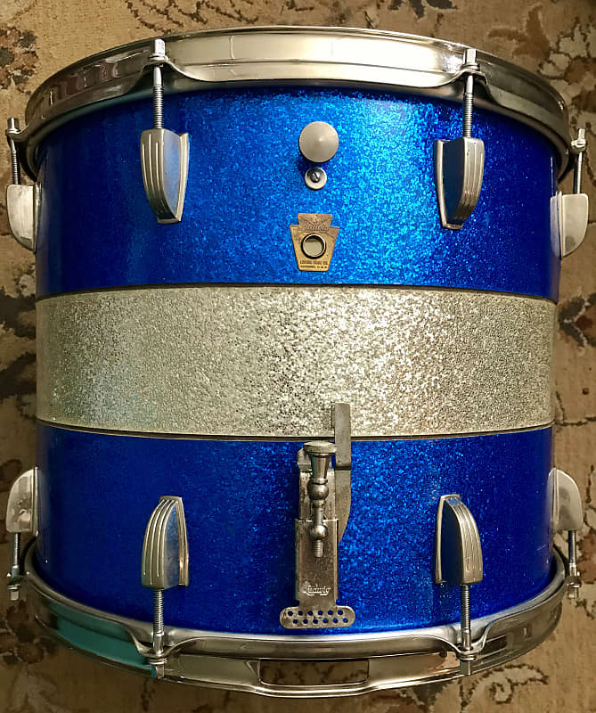 Ludwig Blue/silver/Blue 15”x12” Marching Snare 1960’s | Reverb