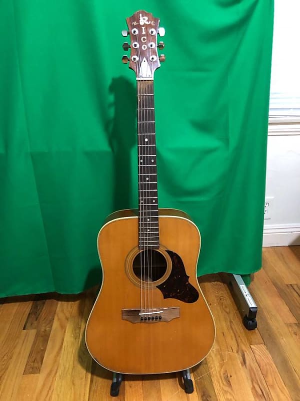1980s BC Rico (B.C. Rich) Acoustic Dreadnought w HSC | Reverb