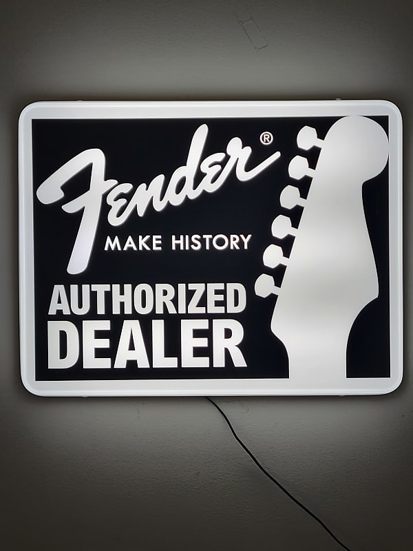 Fender Authorized Dealer Light Up Sign Large Format | Reverb Canada