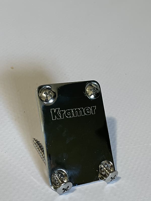Kramer Logo Baretta Special Guitar Narrow Chrome Neckplate | Reverb