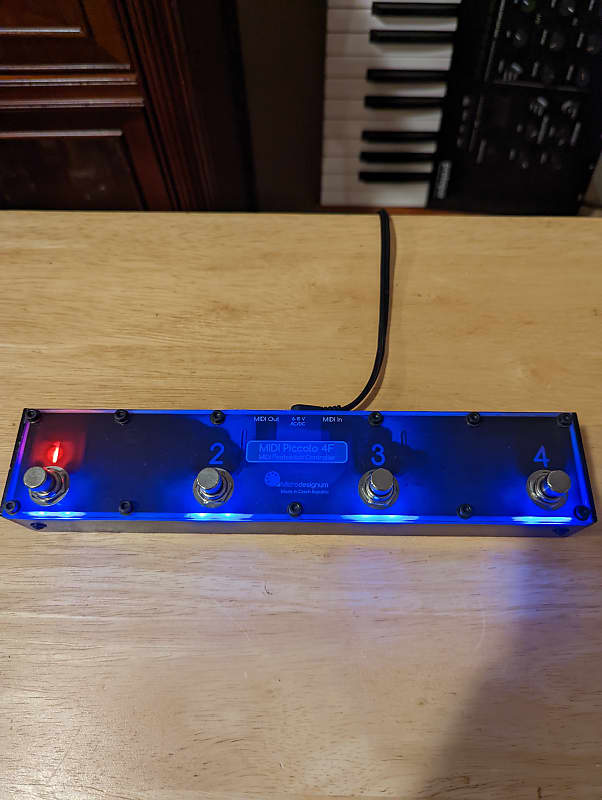 Microdesignum Piccolo 4F MIDI footswitch controller 2020 | Reverb