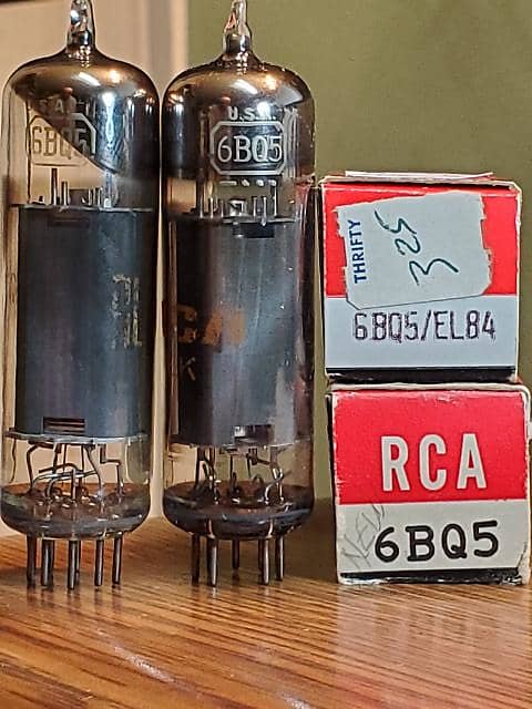 6BQ5/EL84 RCA NOS/NIB strong matched pair (2) tube lot TV-7 | Reverb