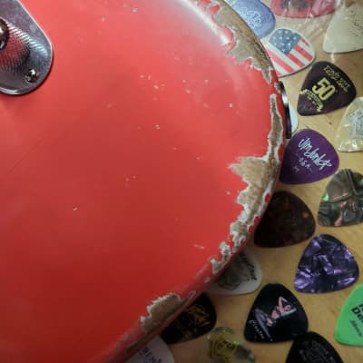 MJT Telemaster loaded body 2023 - Aged fiesta red | Reverb