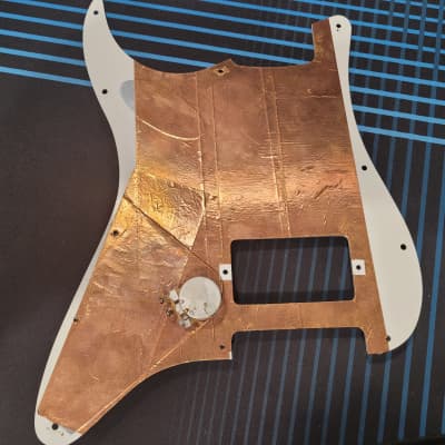 Warmoth Single humbucker Strat pickguard - Silver Pearl | Reverb