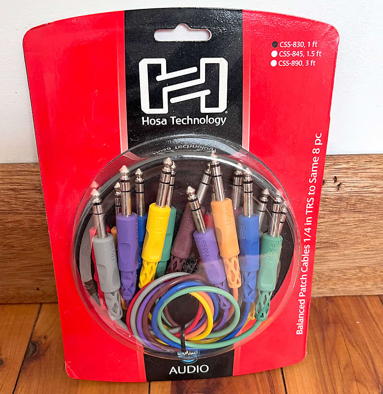 Hosa CSS-830 1/4″ TRS Patch Cables | Reverb Australia
