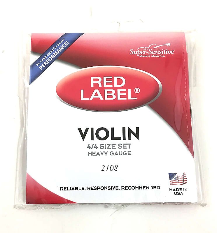 Super Sensitive Red Label Violin String Set 4 4 Reverb Canada