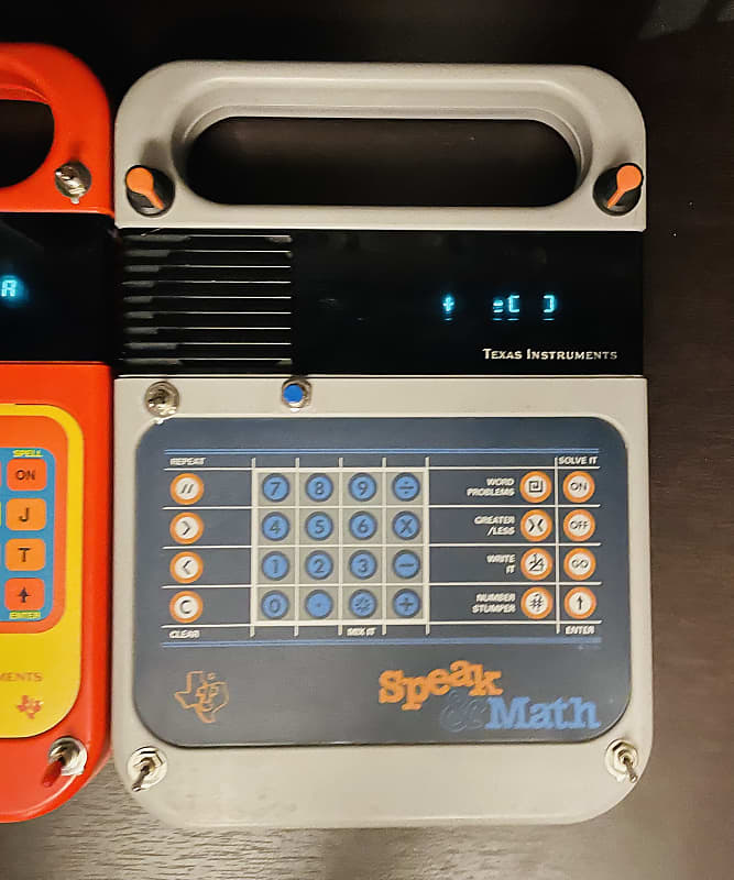 Texas instruments Speak and Math 80s Gray(skull) | Reverb