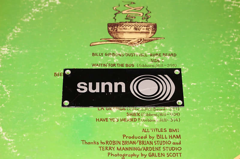 Sunn Amp Logo, Name plate, Emblem circa 1969 | Reverb