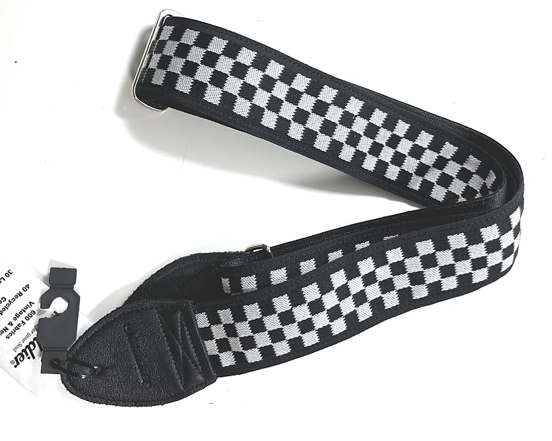 Souldier Guitar Strap (soldier) Black White Checker Handmade | Reverb