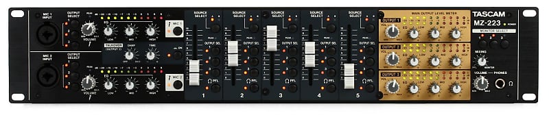 TASCAM MZ-223 5-channel Rackmount Multizone Mixer (MZ223d3) | Reverb