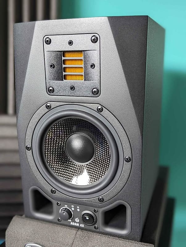 Adam A5X Studio Monitors (pair, as new) with desk stands | Reverb