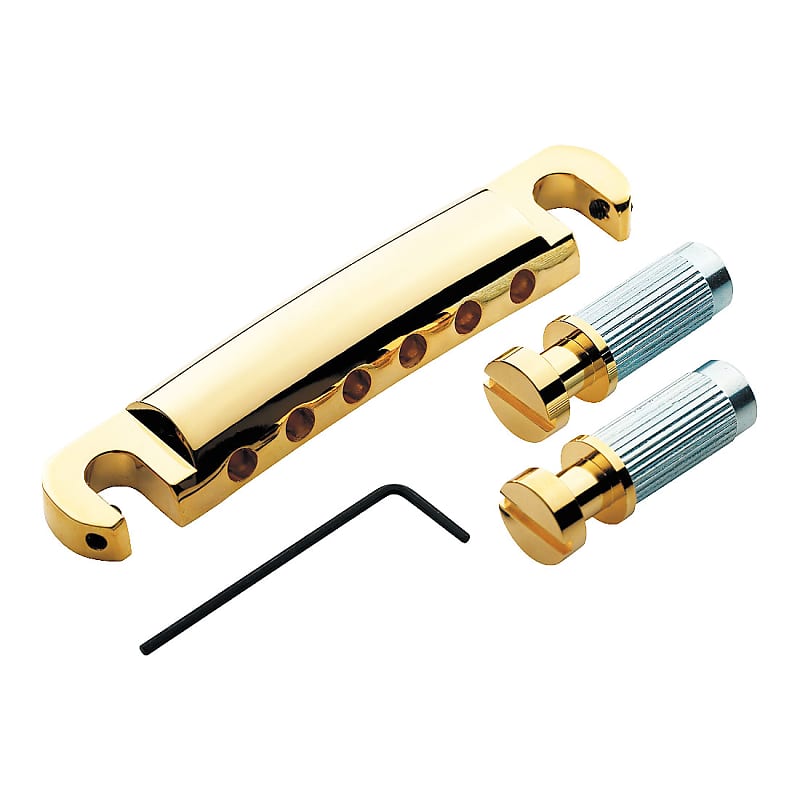 TonePros 8mm Metric Aluminum Locking Tailpiece T1ZA-G Gold | Reverb