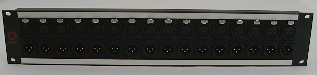 AVP 32 Point 2 RU XLR Patch Panel - 16 Female x 16 | Reverb Australia