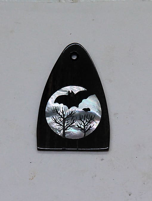 Truss Rod Cover with Bat Silhouette Inlay will fit PRS | Reverb