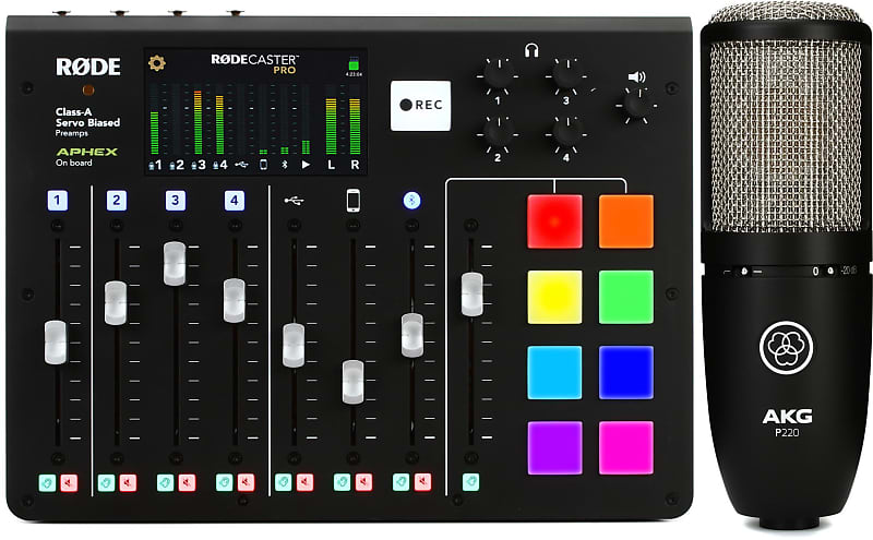 Rode RODECaster Pro Podcast Production Studio Bundle with AKG | Reverb