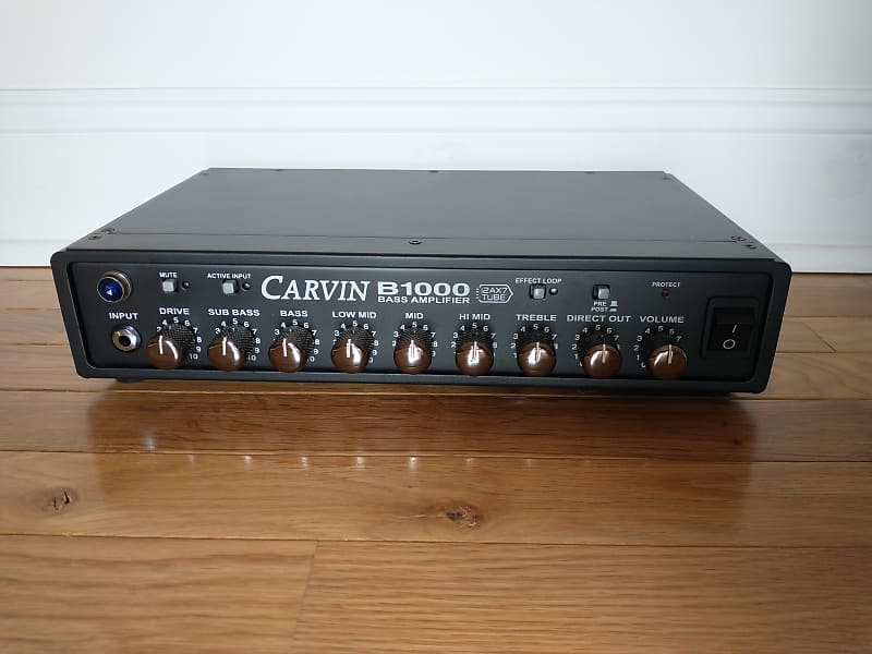 Carvin B1000 Bass Amp Head Tube / Solid-State Hybrid 900W | Reverb