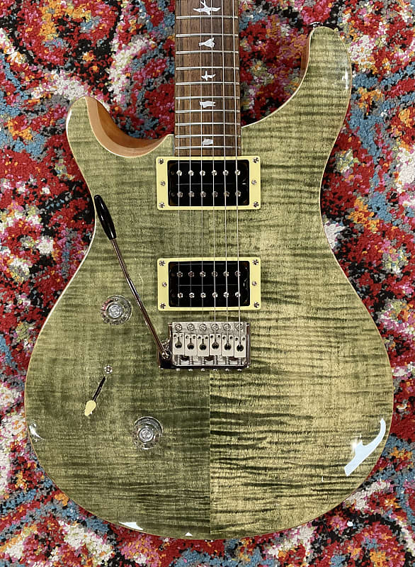 PRS SE Custom 24 Left Handed - Trampas Green, Excellent, SKU: | Reverb