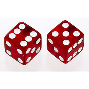 Dice Knobs - Transparent Red | Reverb