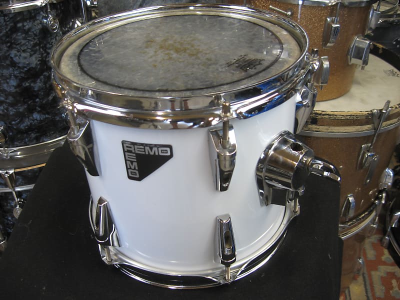 Remo 9X10" Quadura Tom (Lot5293-2) 2000's - White Cortex | Reverb