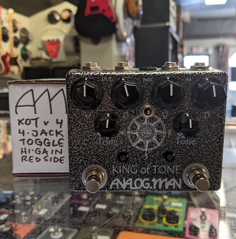 Analog Man King of Tone V4 - 4 Jack, Toggle, High Gain, Red | Reverb