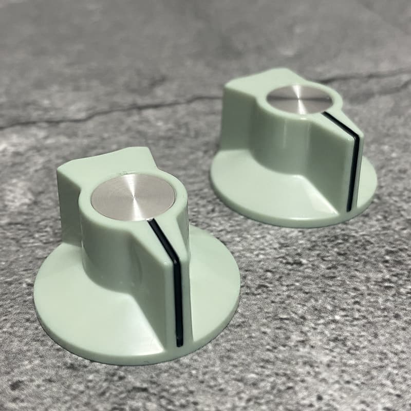2x Light Green Custom Color Skirted Mini Moog Knobs Guitar | Reverb