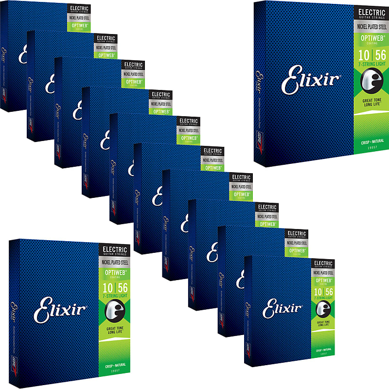 12 Sets of Elixir 19057 OPTIWEB Coating Electric Guitar | Reverb