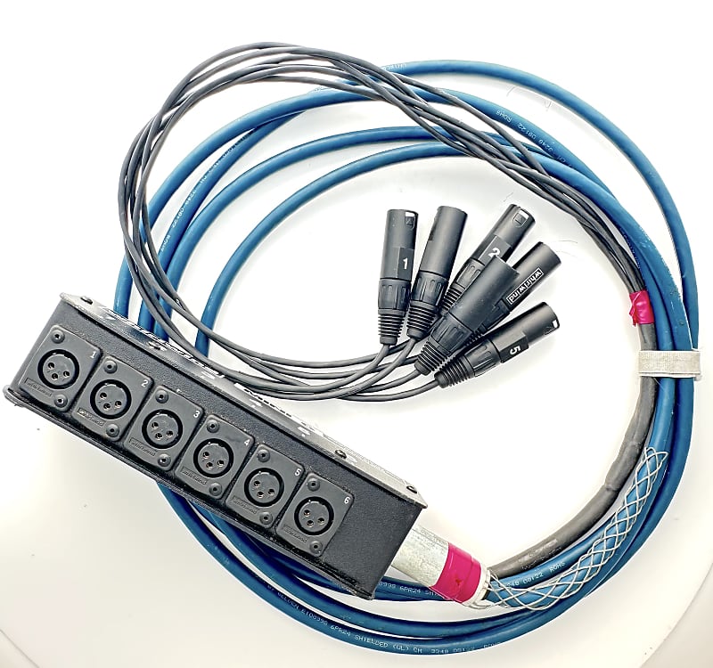Whirlwind Mini 6 - 15' 6CH Low Profile XLR Audio Snake | Reverb