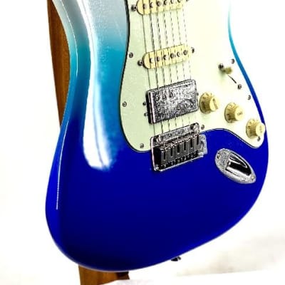 Used Fender Player Plus Stratocaster Blue Linear Fade Ser# | Reverb