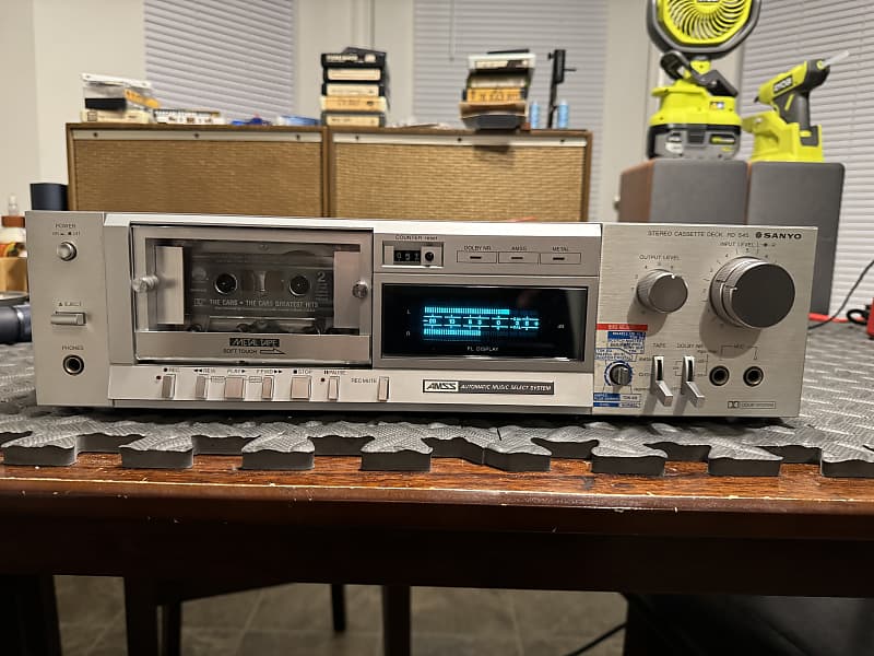 Sanyo RD S45 vintage stereo cassette deck player Mint | Reverb