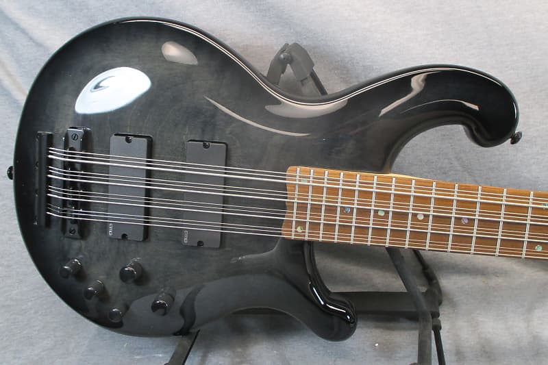 Dean Rhapsody 12 String Bass Guitar in Trans Black | Reverb