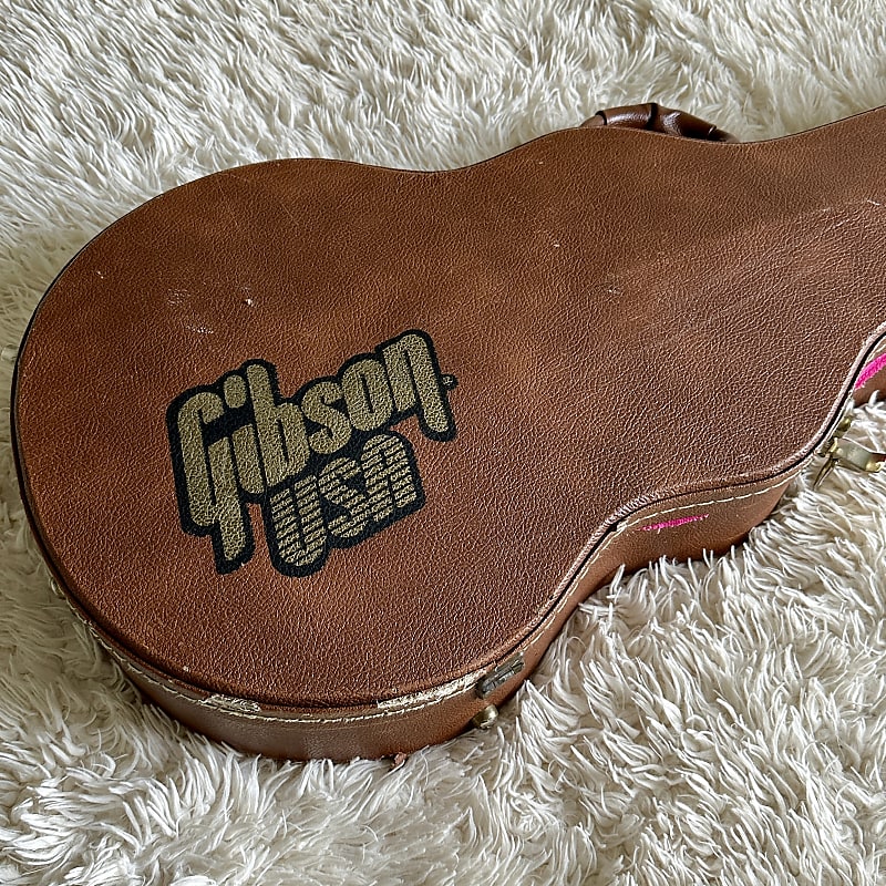 1990s Gibson Les Paul Brown Leather Electric Guitar Case w/ | Reverb