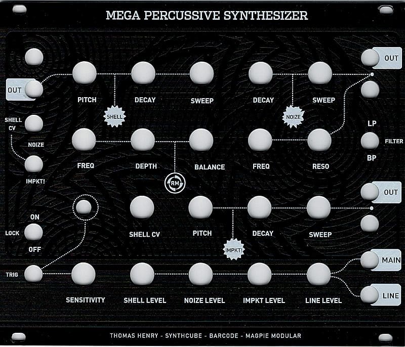 thomas henry mega percussive synth (MPS) black magpie version | Reverb