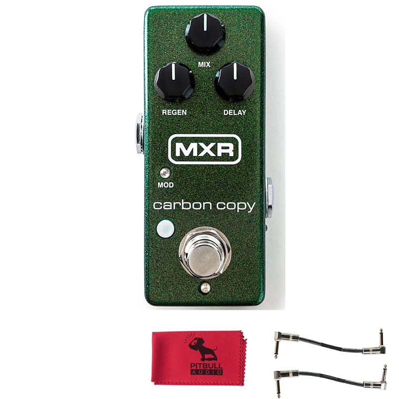 MXR M299 Carbon Copy Mini Pedal w/ Patch Cables & Pitbull | Reverb