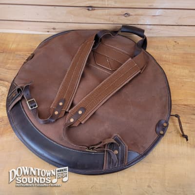 Used 22" Tackle Brown Canvas Backpack Cymbal Bag - As Is | Reverb