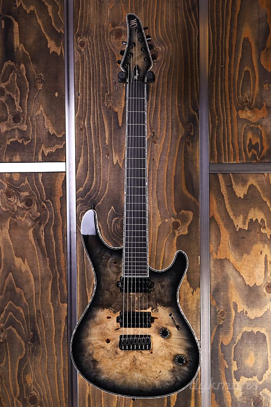 Mayones Regius 7 2022 - Buckeye Burl Trans Natural Black | Reverb