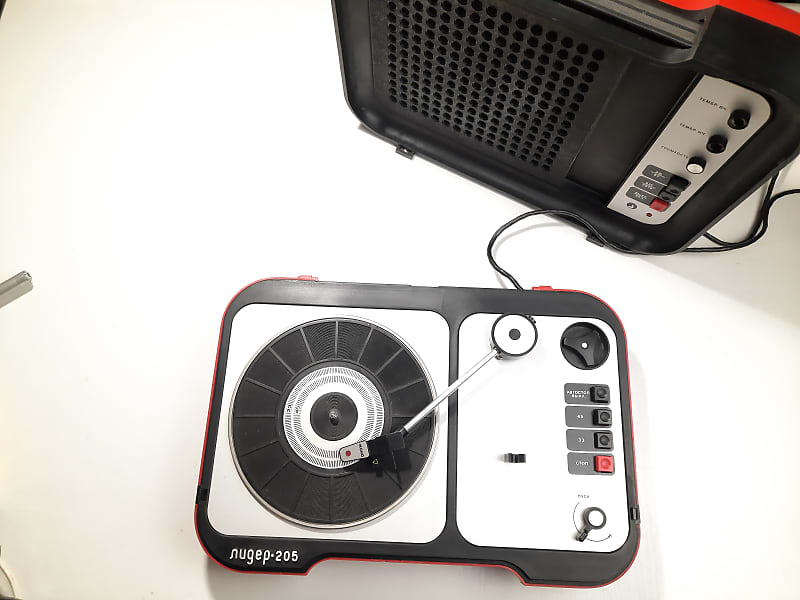 Portable Soviet turntable player, electrophone vinyl | Reverb