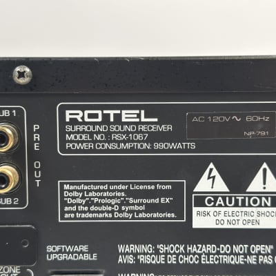 Rotel RSX-1067 Surround Sound Stereo Receiver | Reverb