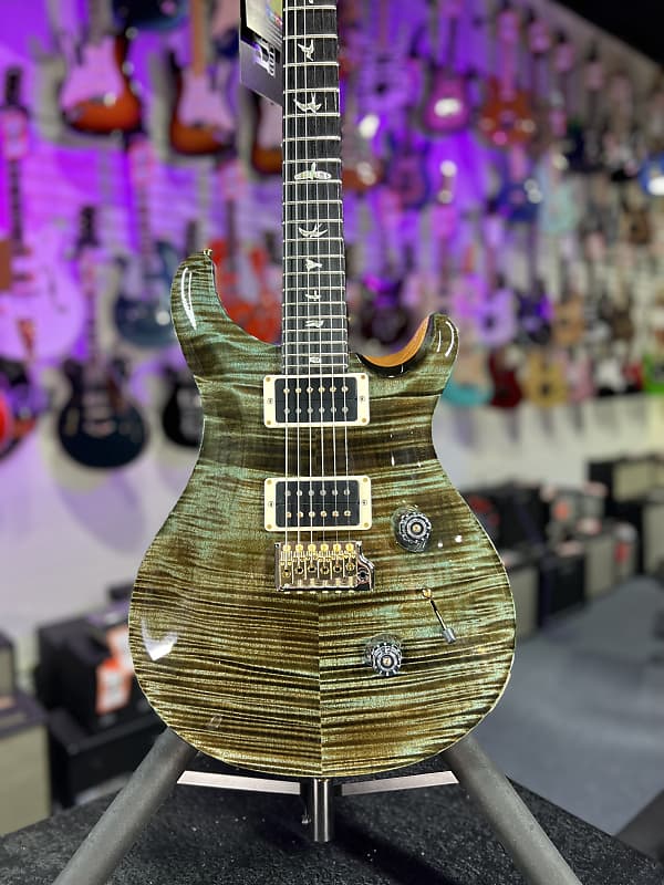 PRS Custom 24 10 Top Trampas Green Wrap *FREE PLEK WITH | Reverb