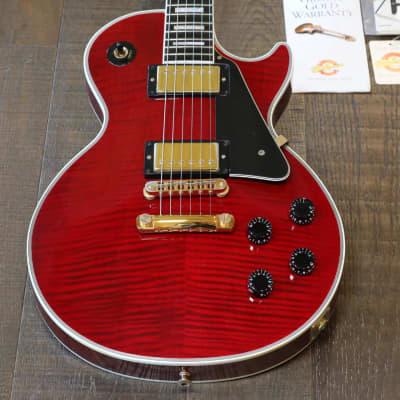 Monster Flame! Gibson Les Paul Custom Electric Guitar Figured | Reverb