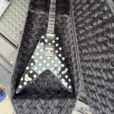 Randy Rhoads Polka Dot Flying V 2020 - Black W/ White Polka | Reverb
