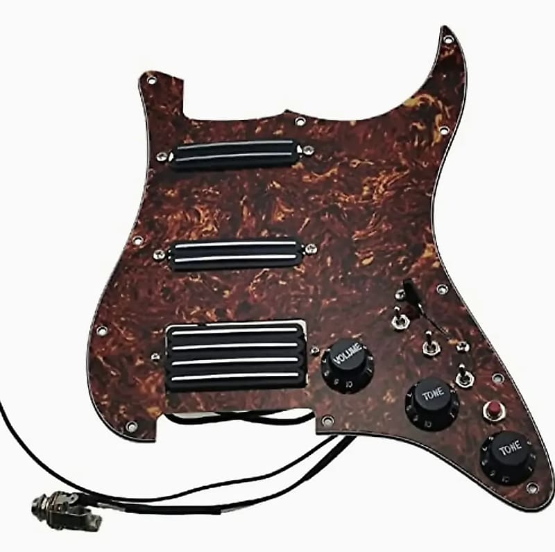 Red Tortoise Shell Guitar HSS Stratocaster Style Pickguard, | Reverb