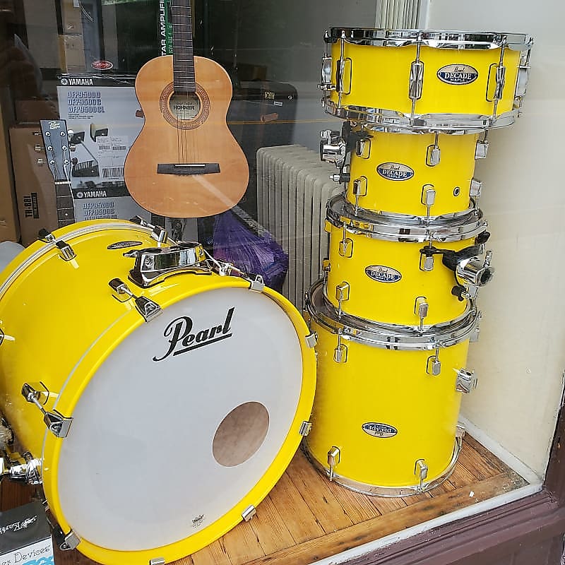 Pearl Decade Maple 5pc Shell pack Solid Yellow (new out of | Reverb