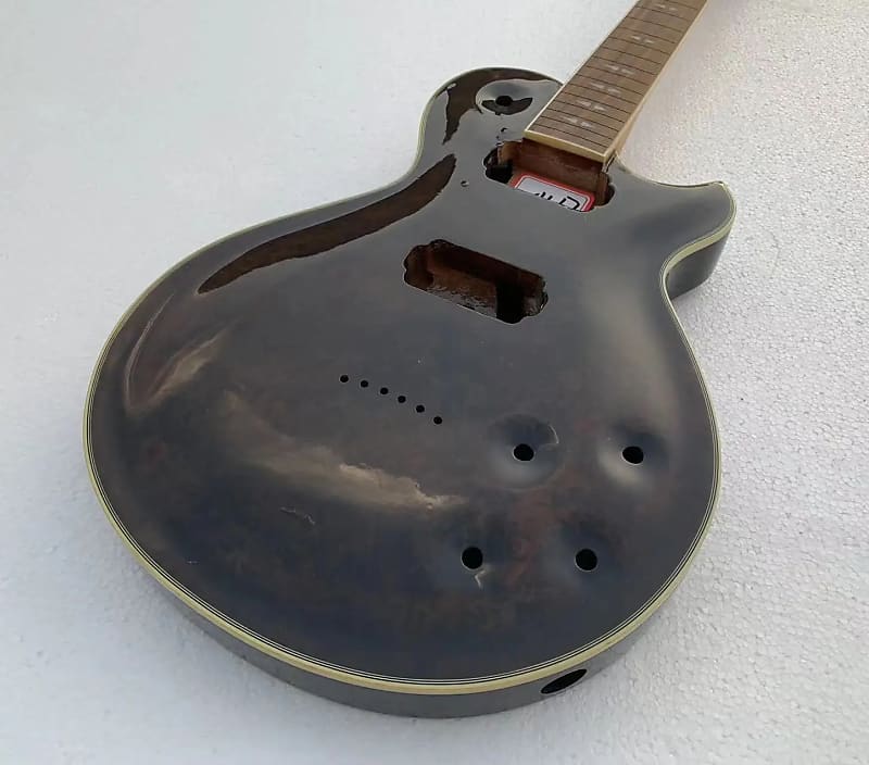 Gloss Black Finish LP Les Paul Style Guitar Body and Mahogany | Reverb