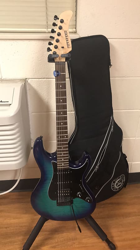 Fernandes Retrorocket X Blue Flame (Strat Style Guitar) | Reverb